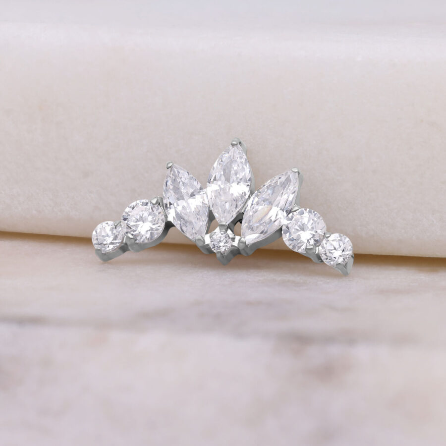 Push Fit Crystal Tiara Bow Attachment - Wildcat Deutschland